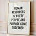HR Office Decor Set of 6 Printable, Human Resources Wall Art, Wall ...