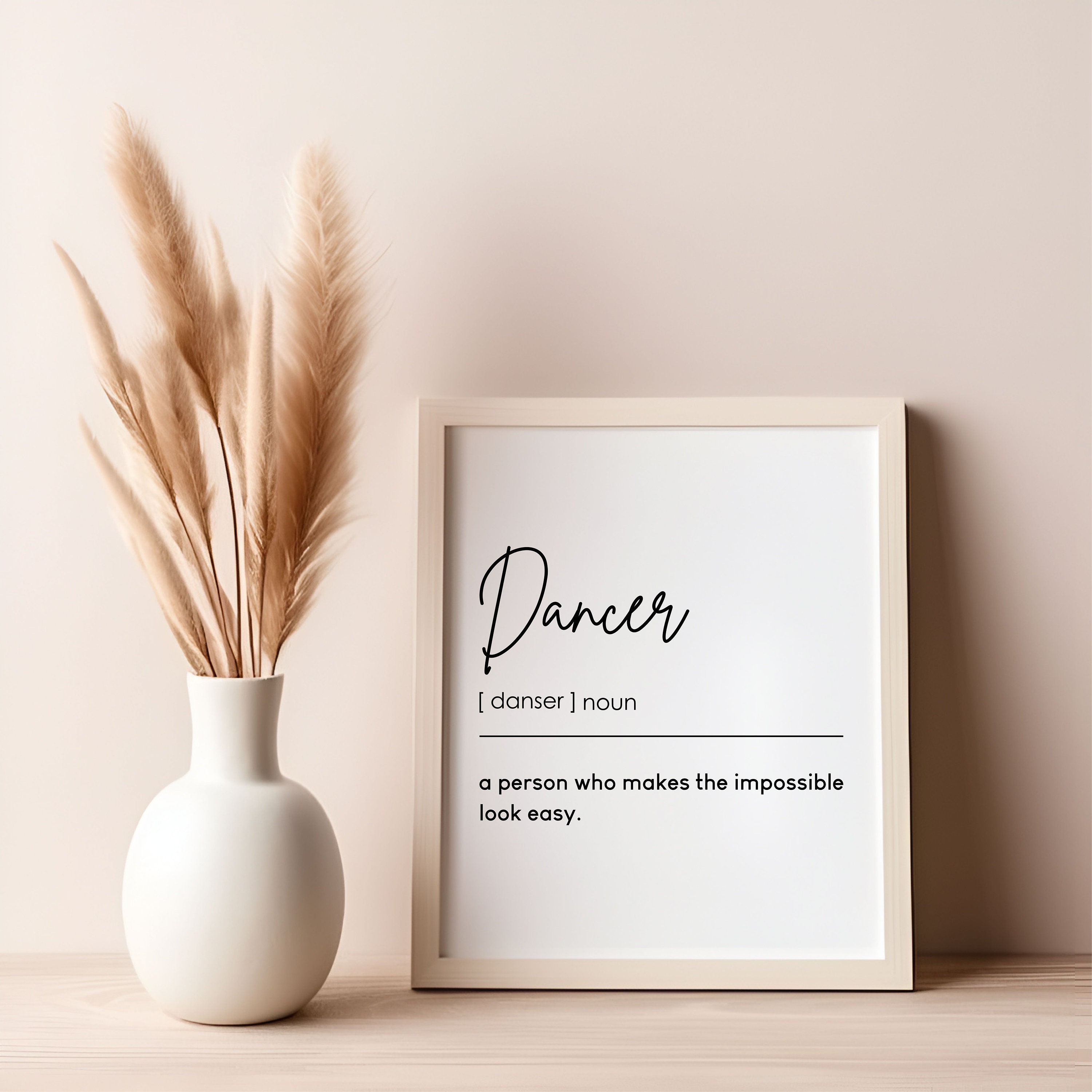 Dancer Definition, Printable Wall Art, Digital Download, Dancer Gifts ...