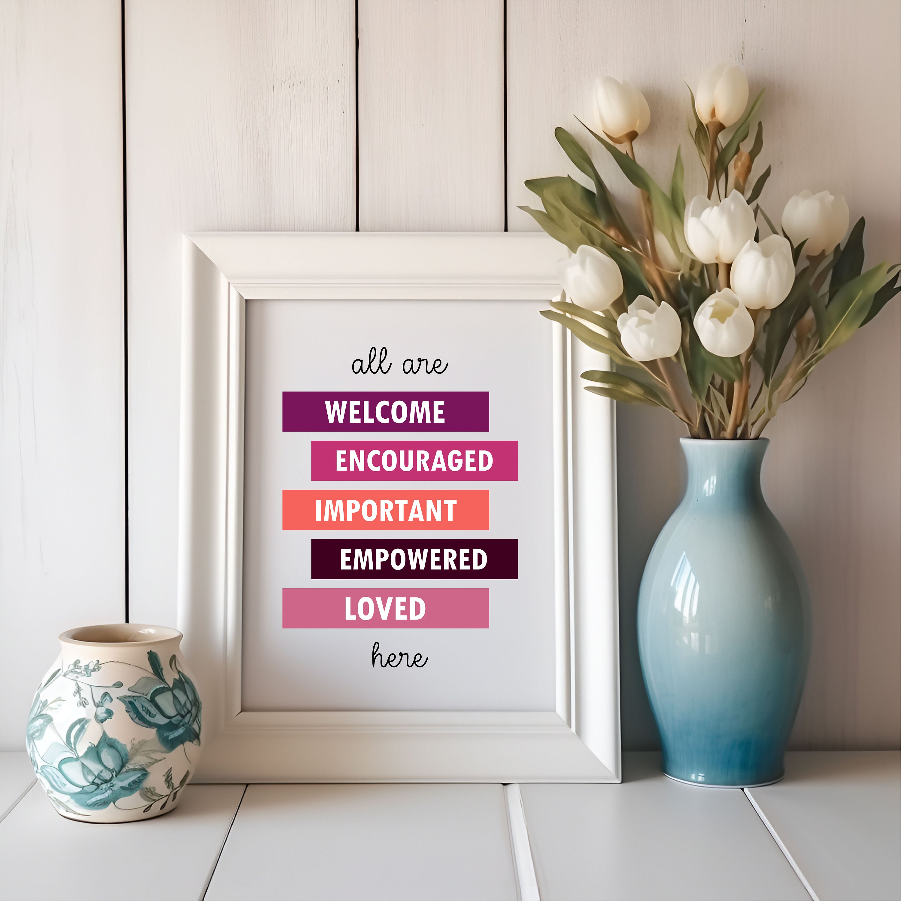 All Are Welcome Here, Equality Poster, Kindness Matters, Positive ...