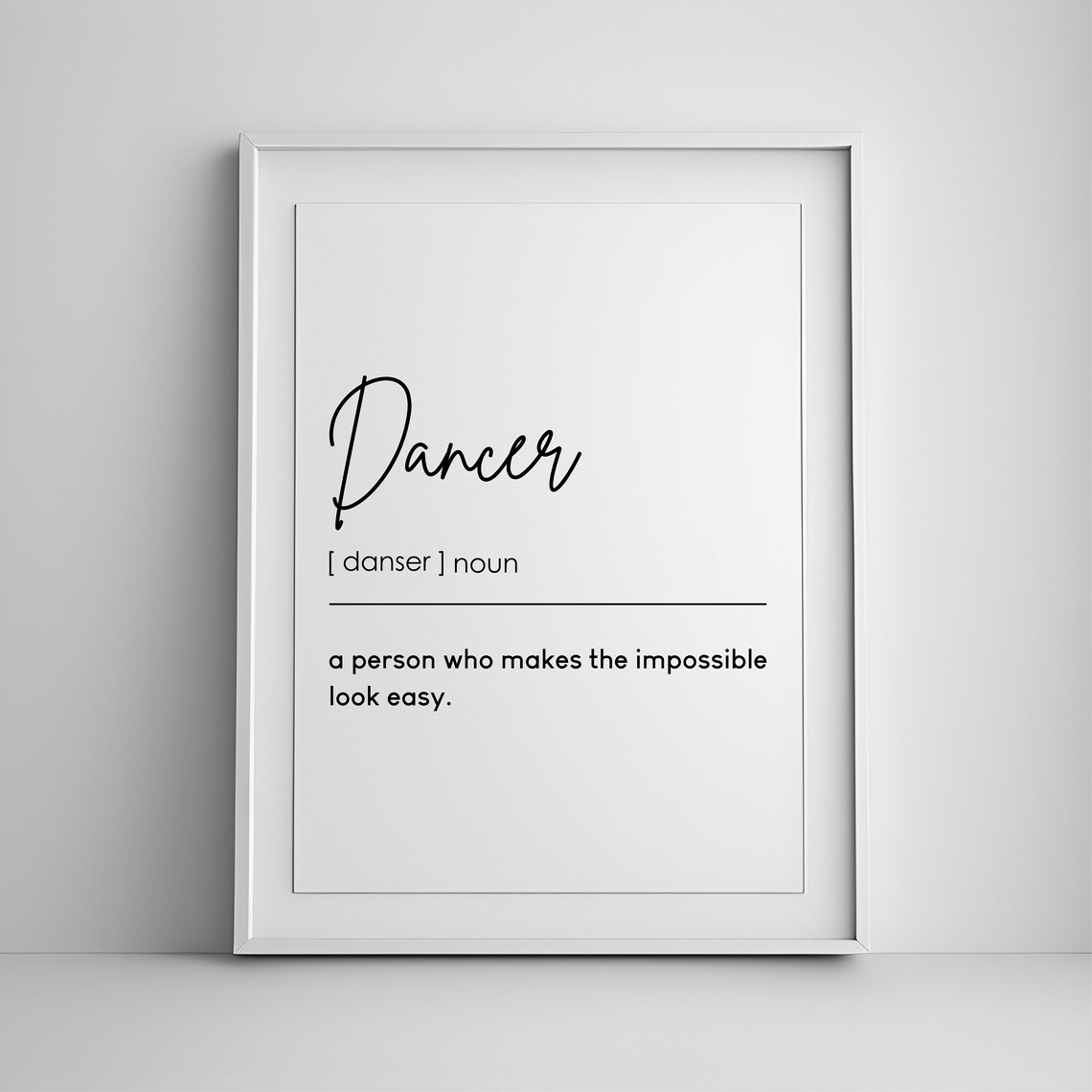 Dancer Definition, Printable Wall Art, Digital Download, Dancer Gifts ...