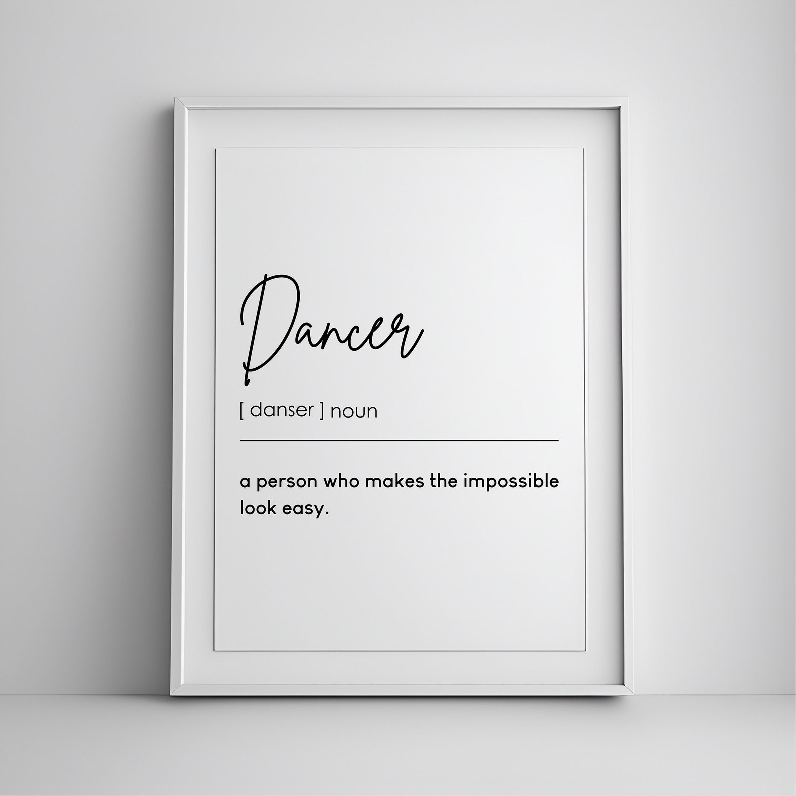 Dancer Definition, Printable Wall Art, Digital Download, Dancer Gifts ...