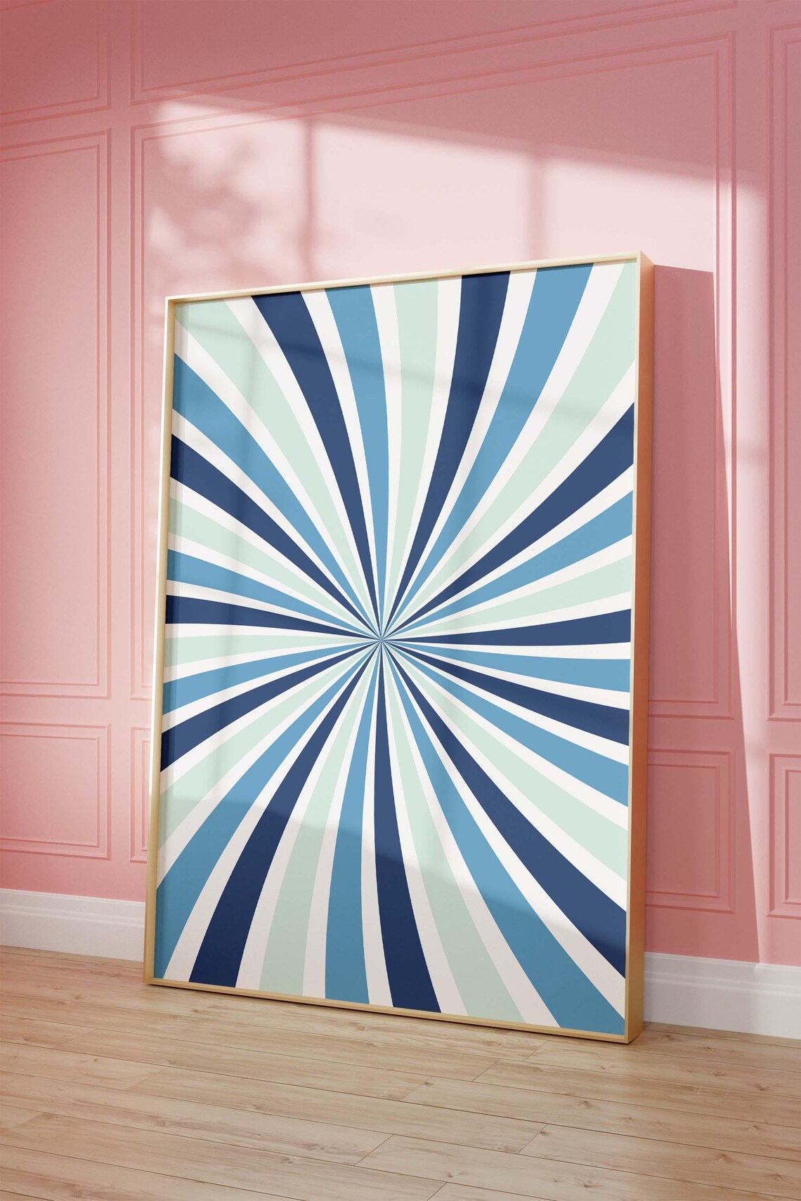 Blue Wall Retro Gallery Print Set of 12, Preppy Beachy Room Aesthetic ...