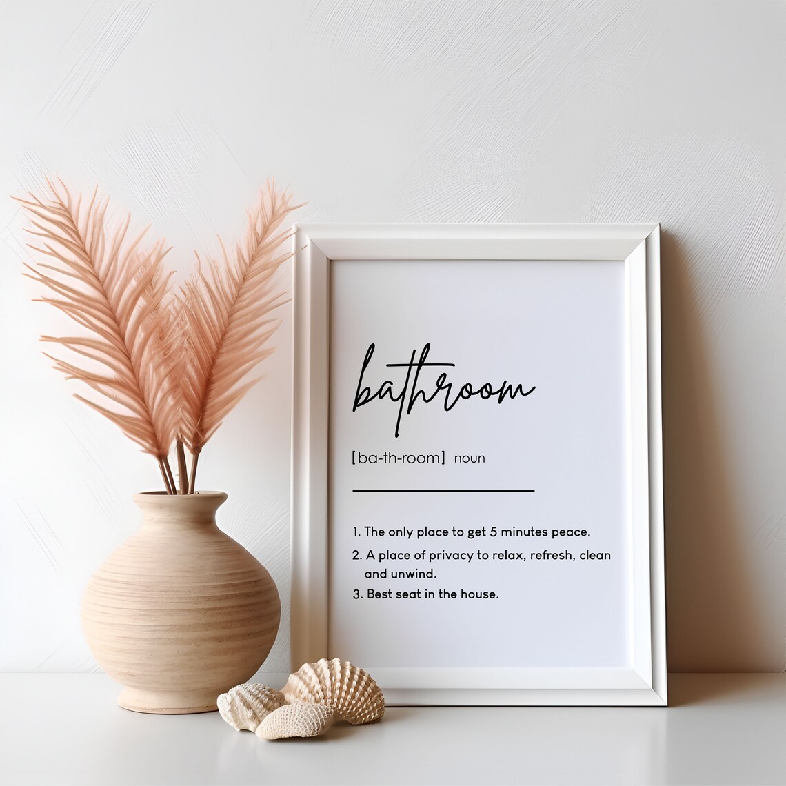 Bathroom Definition Wall Art, Printable Bathroom Wall Art, Home Wall ...