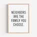 Neighbor Set of 6 Wall, Neighbor Definition Print, Neighbour Quotes ...