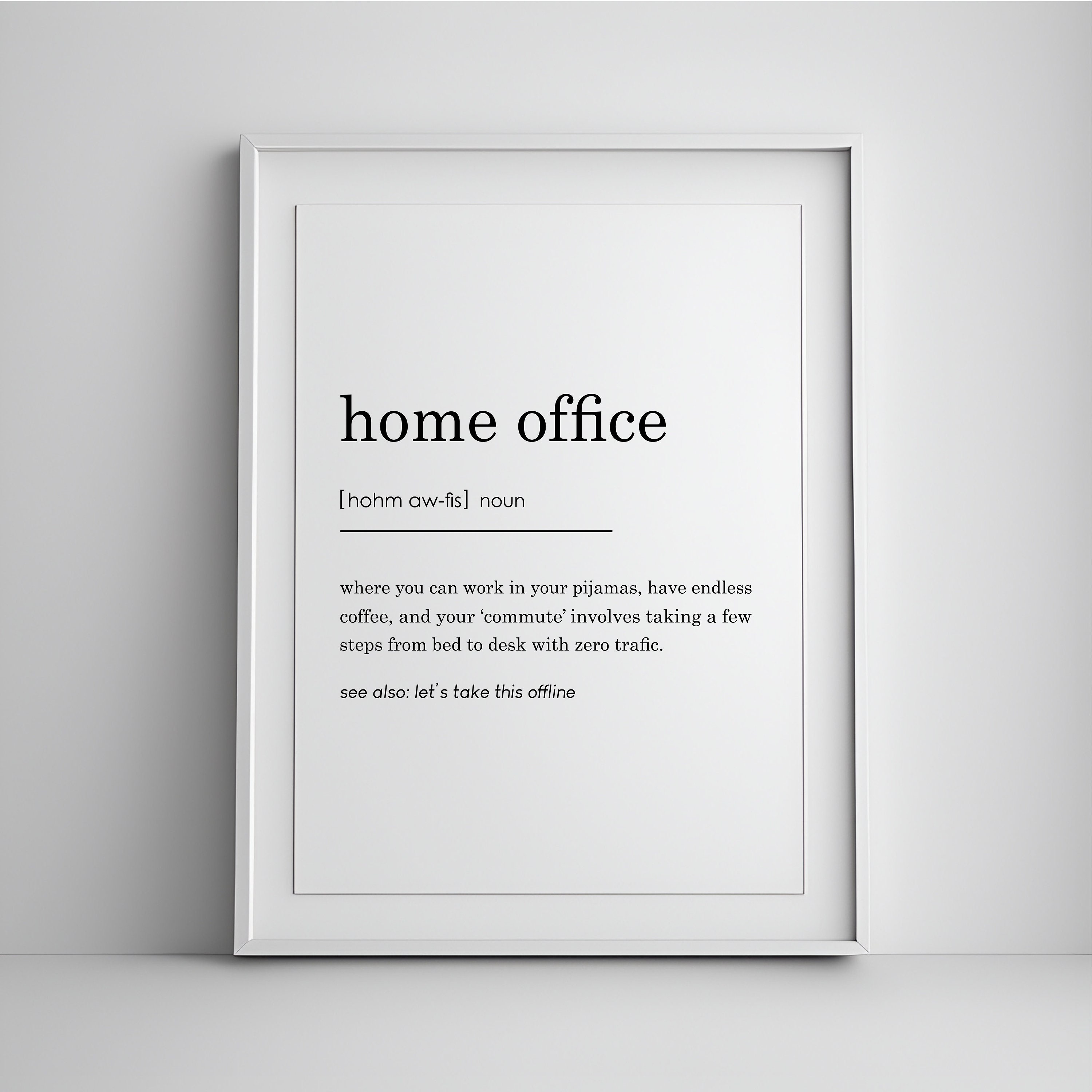 Office Wall Art, Home Office Decor, Office Wall Decor, Definition ...