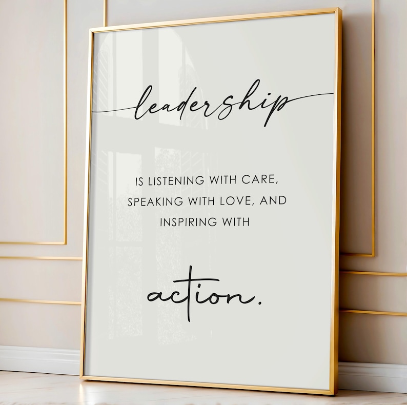 Leadership Wall Art, Leadership Quote, Printable Office Decor ...
