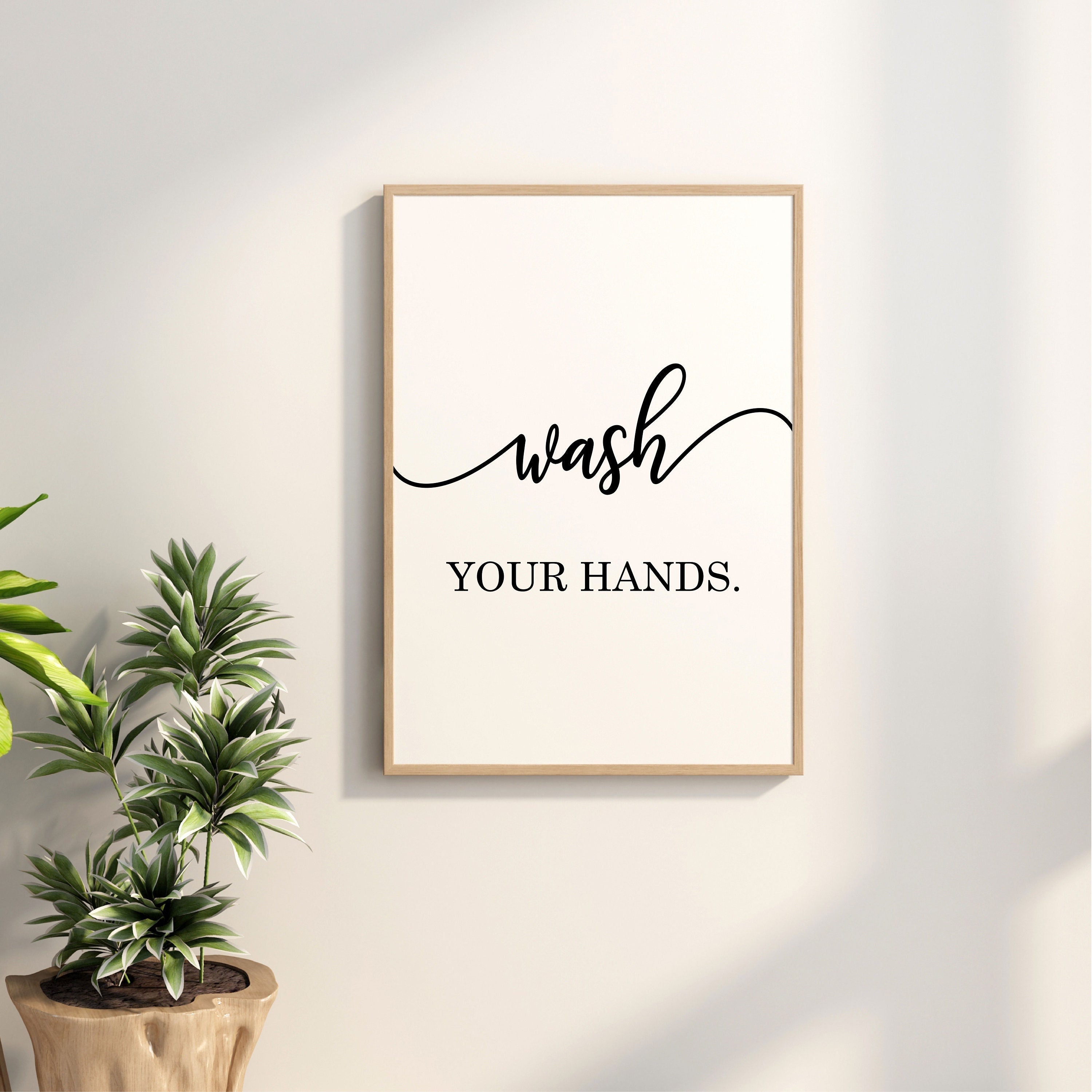 Wash Your Hands, Bathroom Wall Decor, Kids Bathroom Sign, Bathroom ...