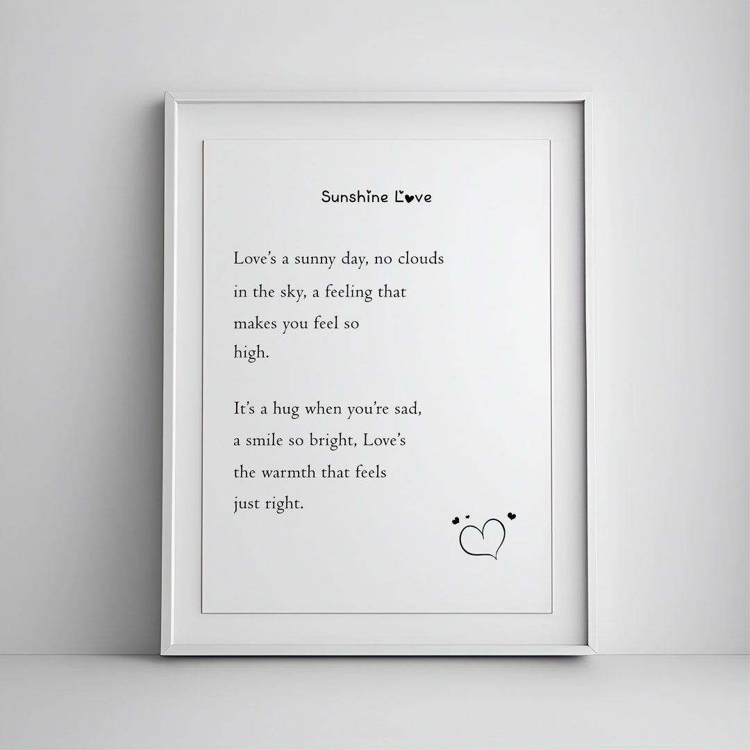 Love Wall Art, Love Poem Decor, Minimalist Wall Art, Couple Art, Above ...