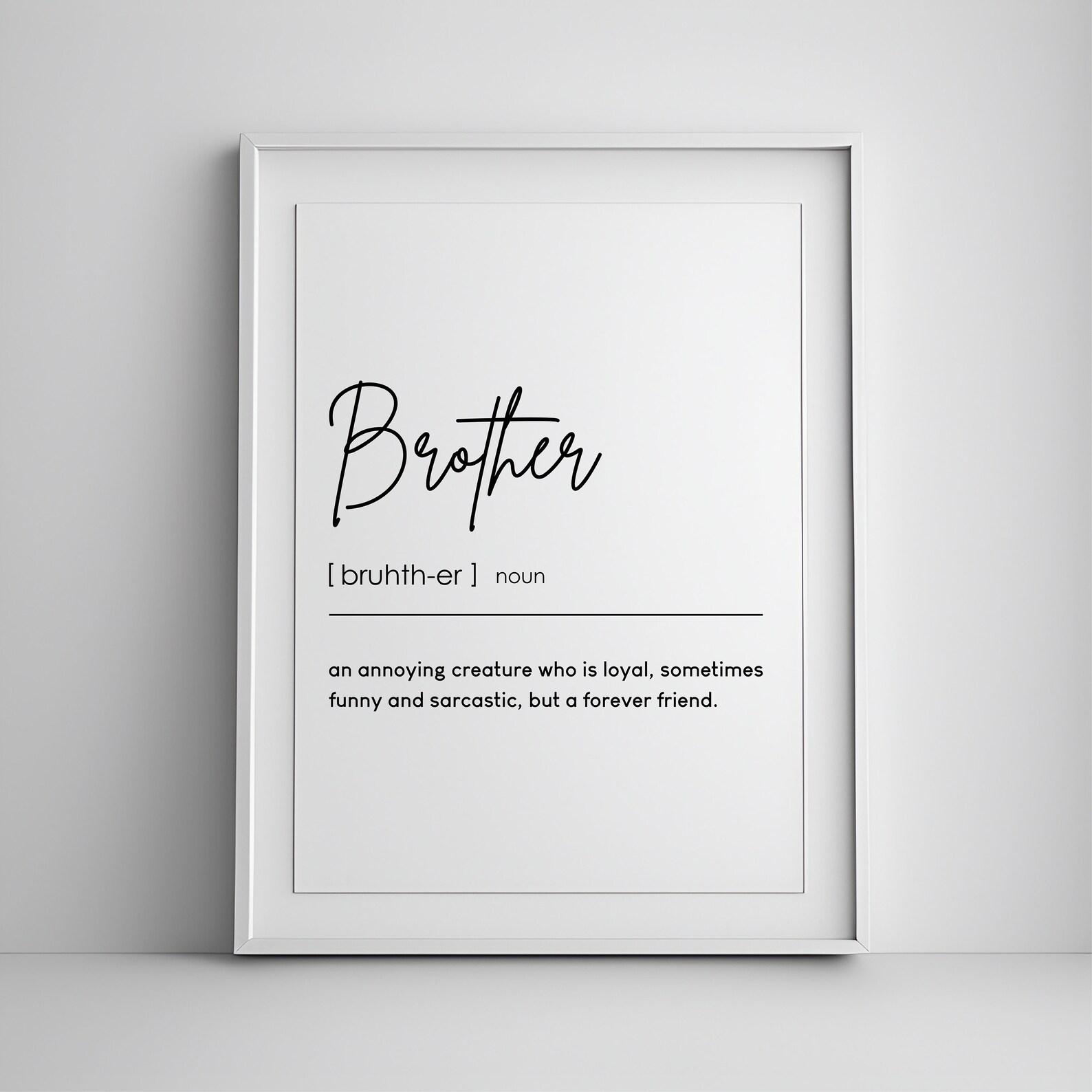 Brothers Definition, Sign Boys Room Decor, Printable Wall Art for Boys ...