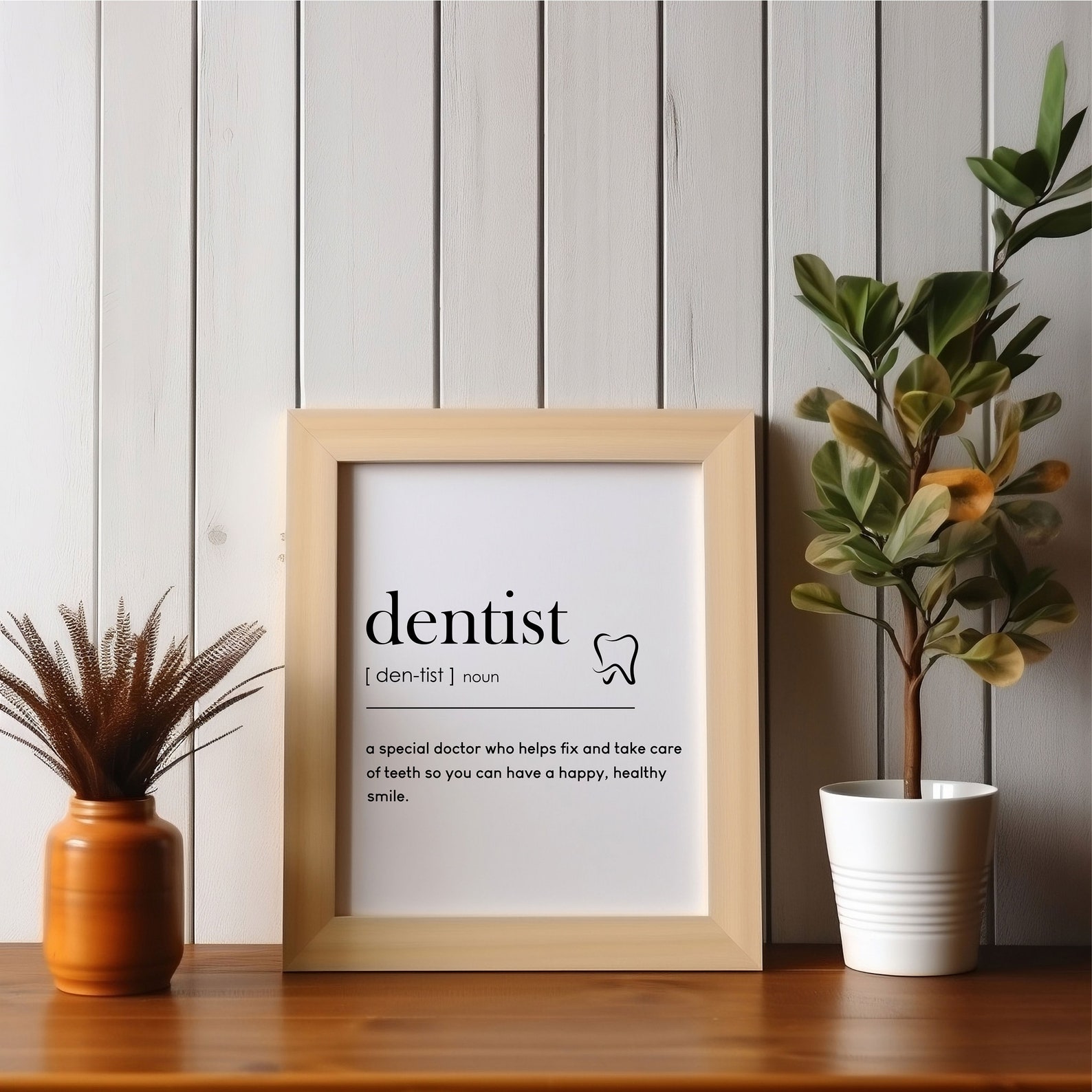 Dentist Definition, Quote Print, Minimalist Modern Print, Dentist Gift ...