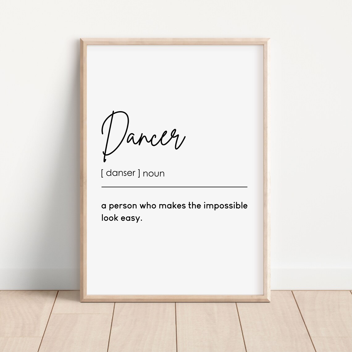 Dancer Definition, Printable Wall Art, Digital Download, Dancer Gifts ...