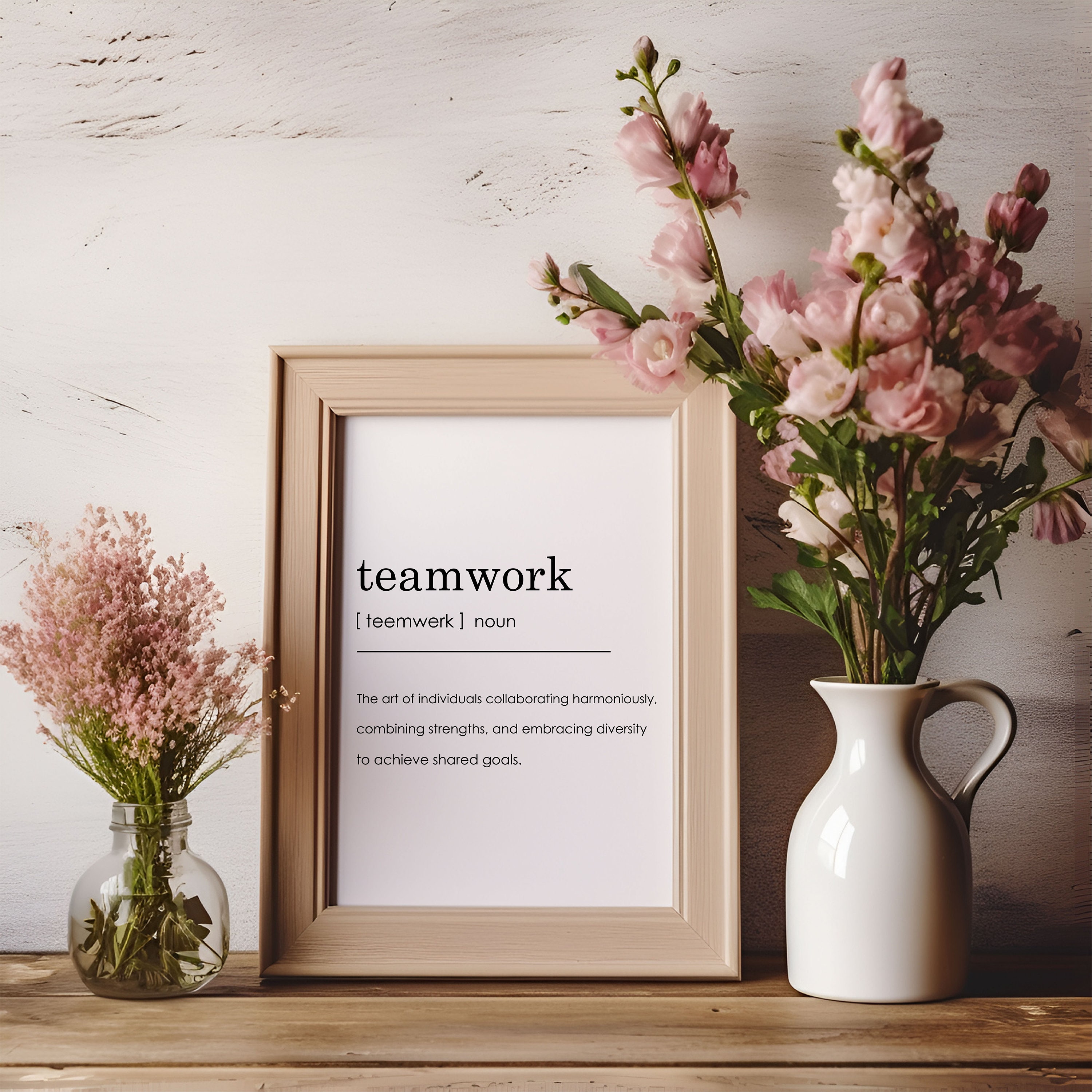 Teamwork Definition, Office Decor, Teamwork Quote Printable, Team Gifts ...