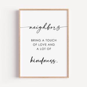 Neighbor Set of 6 Wall, Neighbor Definition Print, Neighbour Quotes ...