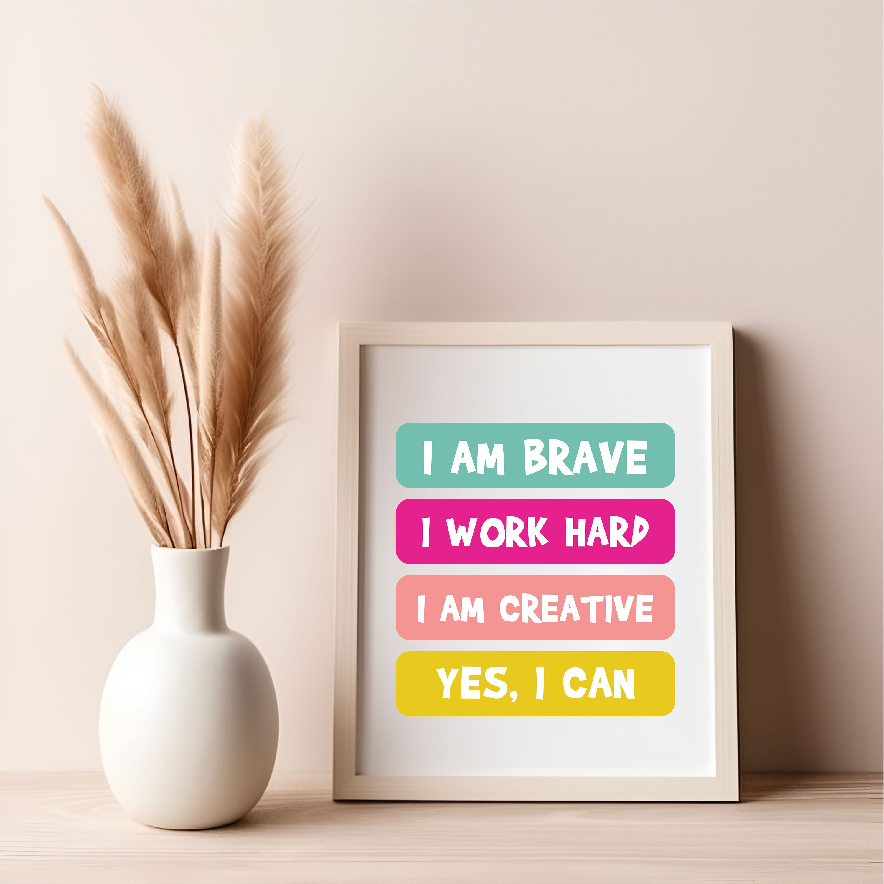 Affirmations for Kids, Affirmation Wall Art, Playroom Decor ...