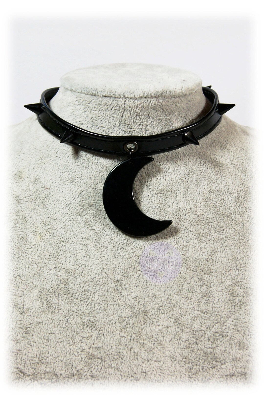 Black Spikes Crescent Loona Luna Moon Collar Alternative Choker Witch ...
