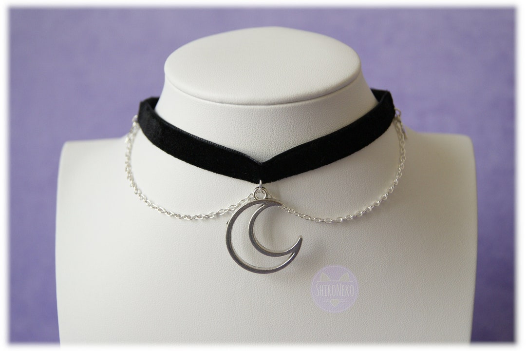 Victorian Style 3 Kawaii Loona Luna Velvet Moon Choker Alternative Goth ...
