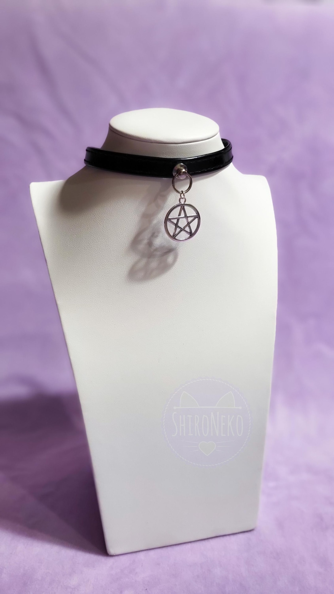 Black Silver Big Pentagram Collar Alternative Choker Witch Witchy ...