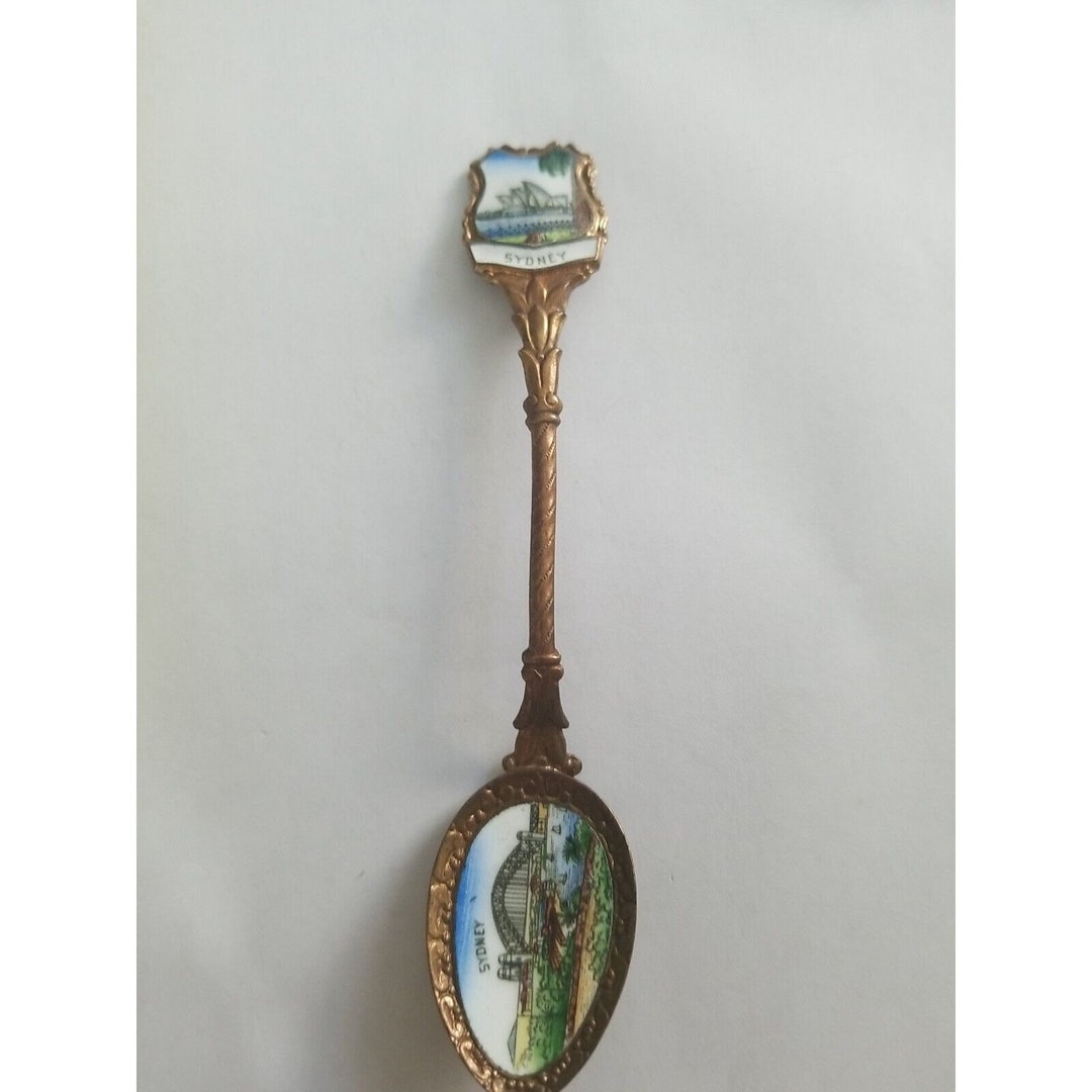 Sydney Souvenir Spoon, Opera House, Enameled Picture on Bowl - Etsy