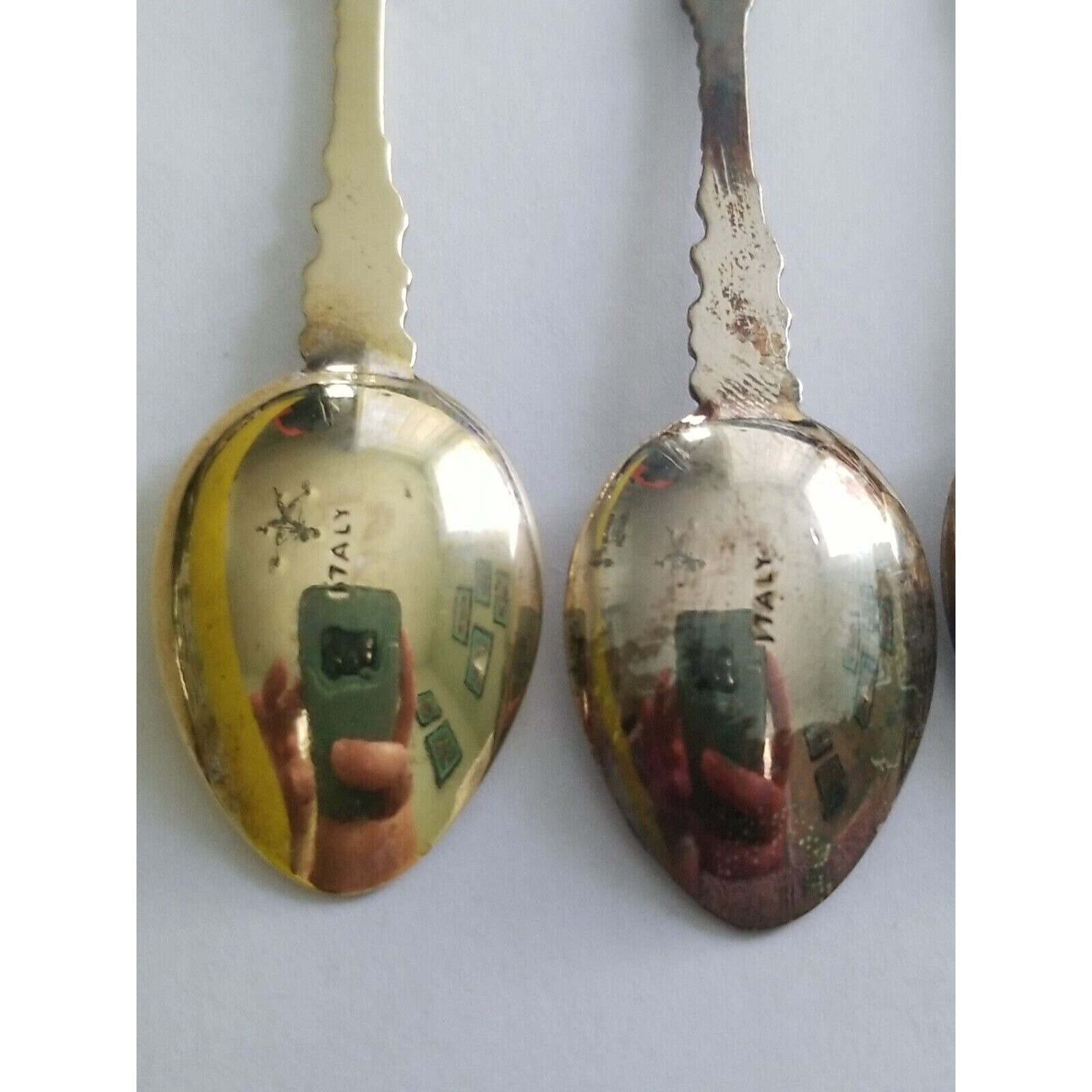 Vintage Souvenir Spoons Italy De Luxe, 1st Spoon is Polished, Set of 6 ...