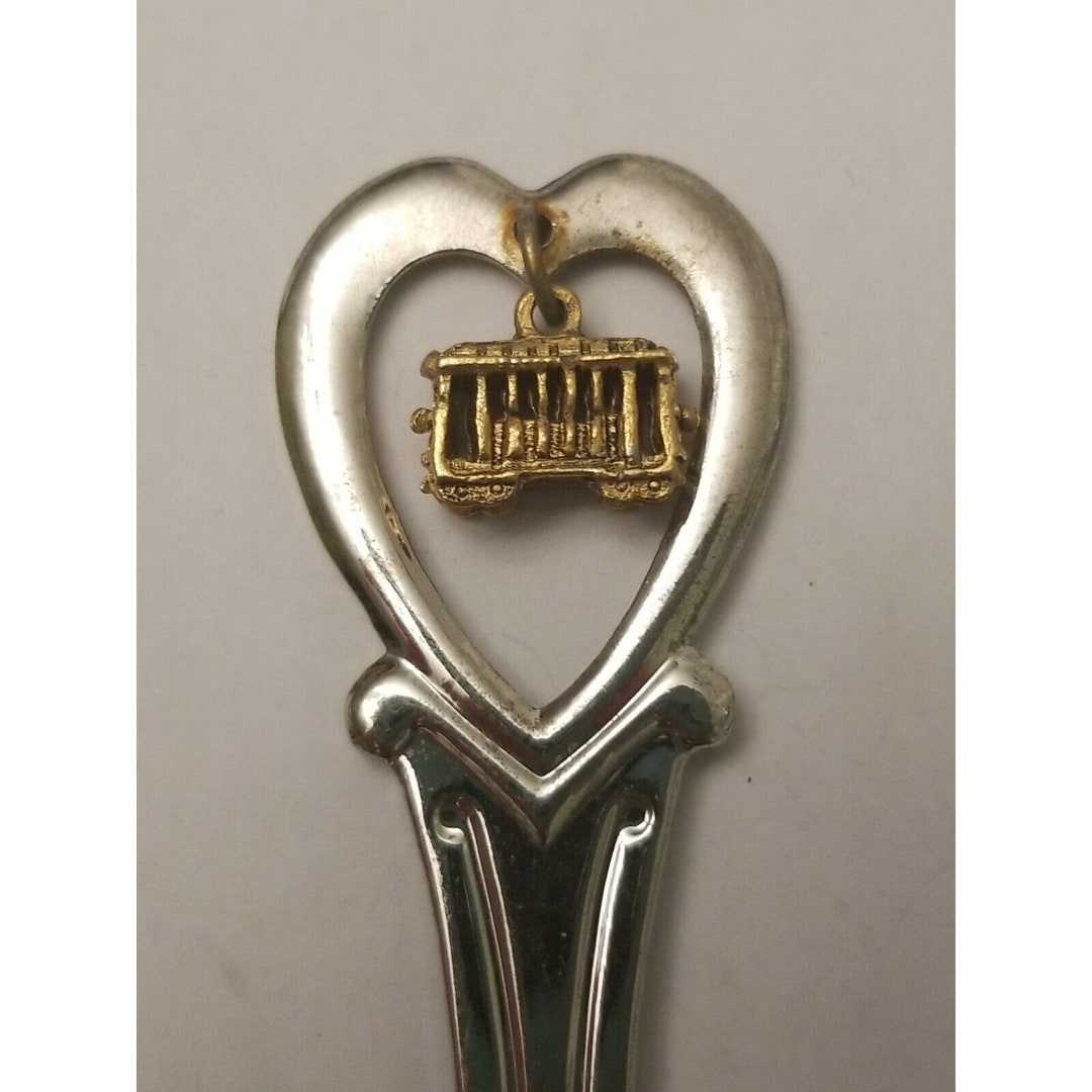 Souvenir Spoon US Collectible Cable Care San Francisco CA Enamel W ...