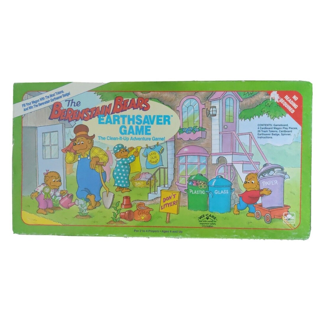 Vintage Board Game the Berenstain Bears Earthsaver Clean It up (1993 ...