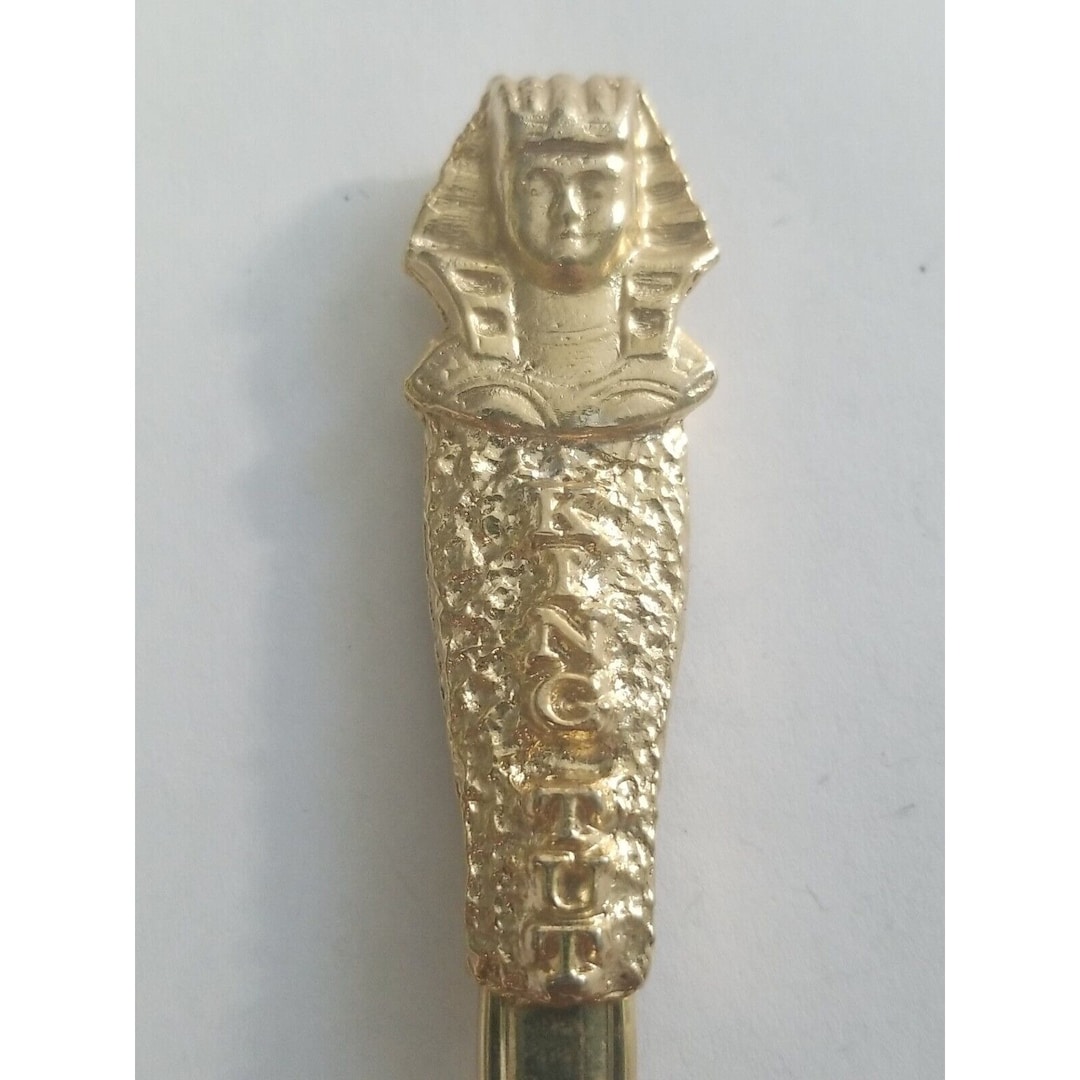 King Tut Souvenir Spoon Gold Toned Egypt Egyptian - Etsy