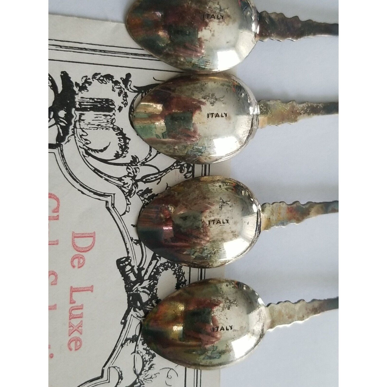 Vintage Souvenir Spoons Italy De Luxe, 1st Spoon is Polished, Set of 6 ...