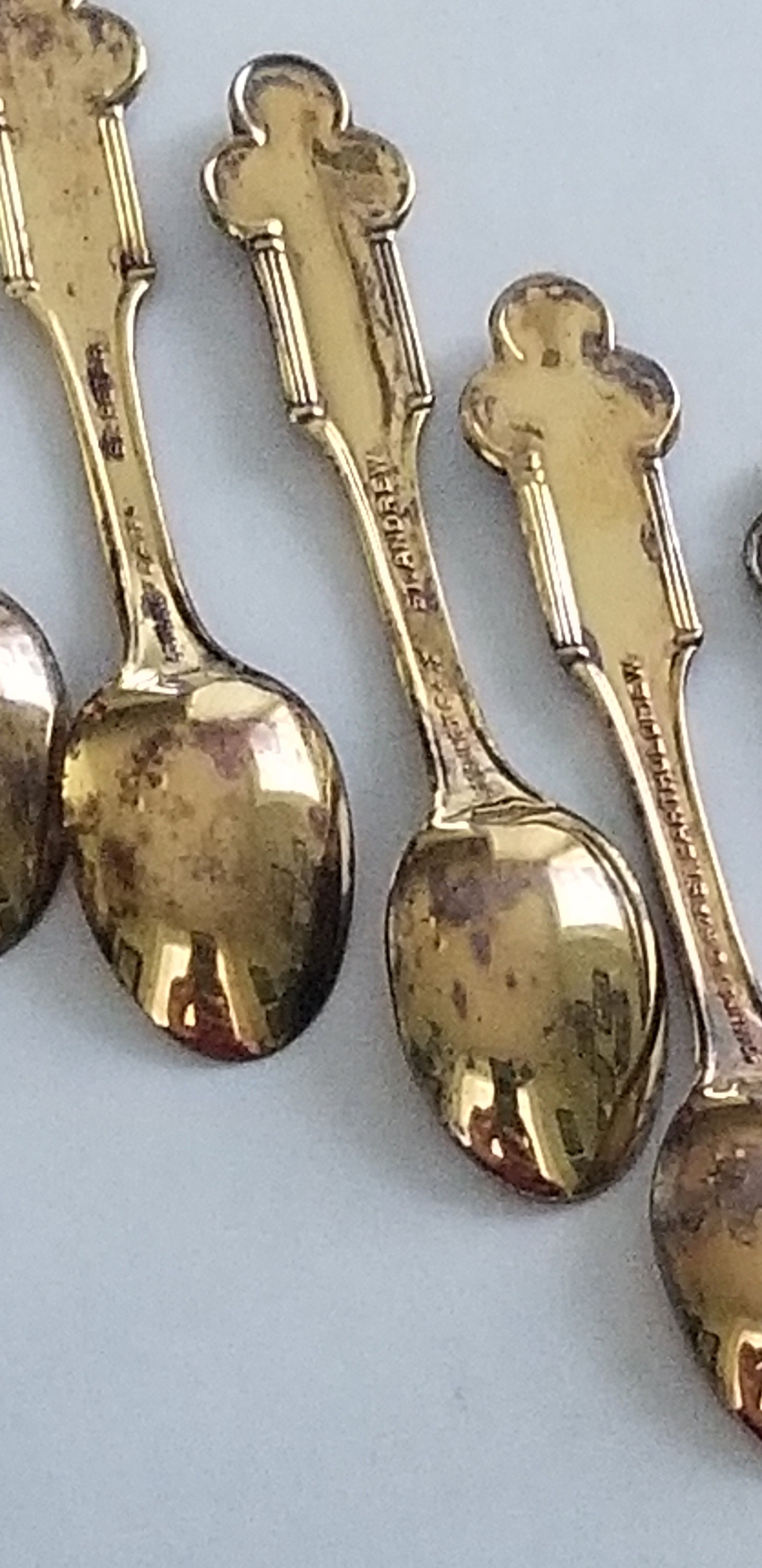 Jesus and 12 Apostles Sterling Spoons Franklin Mint Gold Plated, 66 ...