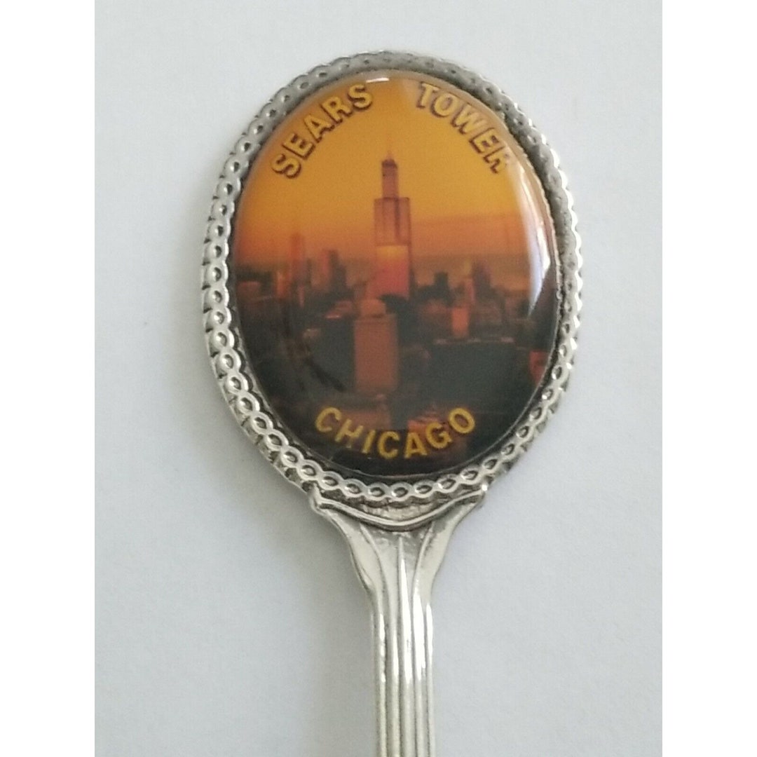 Vintage Souvenir Sears Tower Chicago Silverplated RARE WAPW Gt. BRITAIN ...