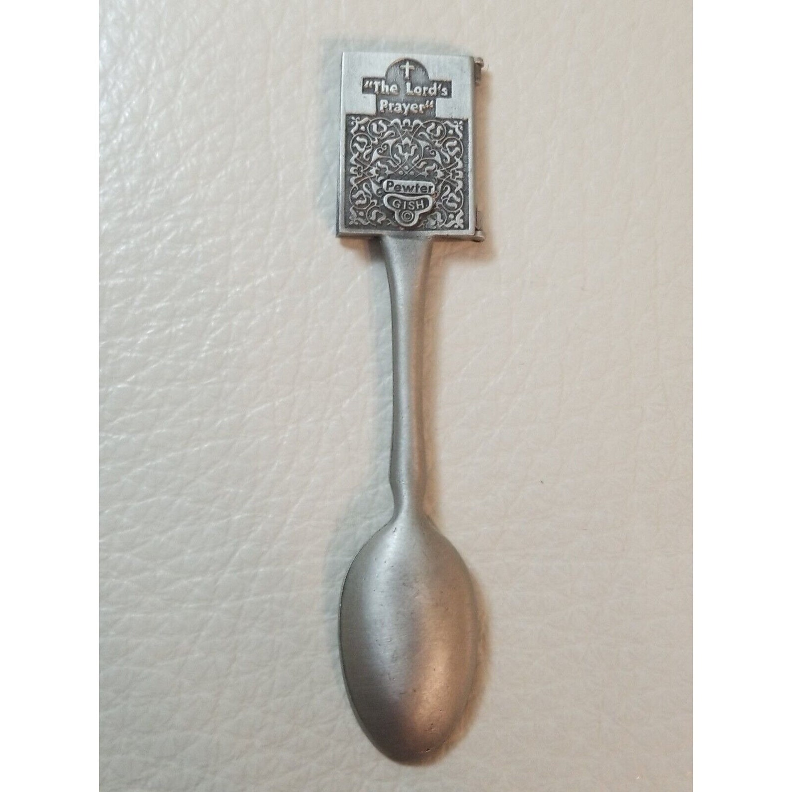 Gish Pewter Souvenir Spoon "the Lord's Prayer" God Bless You, Book ...