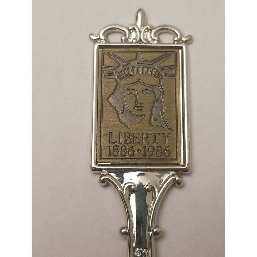 Souvenir Spoon New York Liberty Centennial 1886-1986 Nickel Silver - Etsy