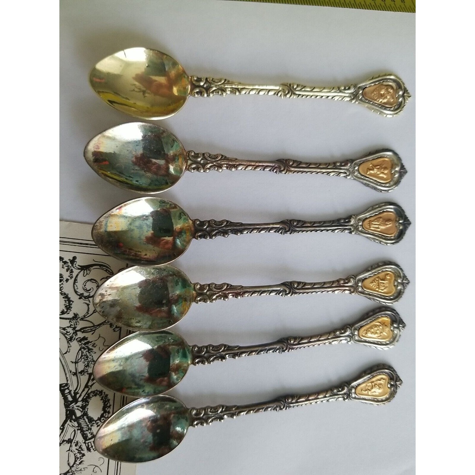 Vintage Souvenir Spoons Italy De Luxe, 1st Spoon is Polished, Set of 6 ...