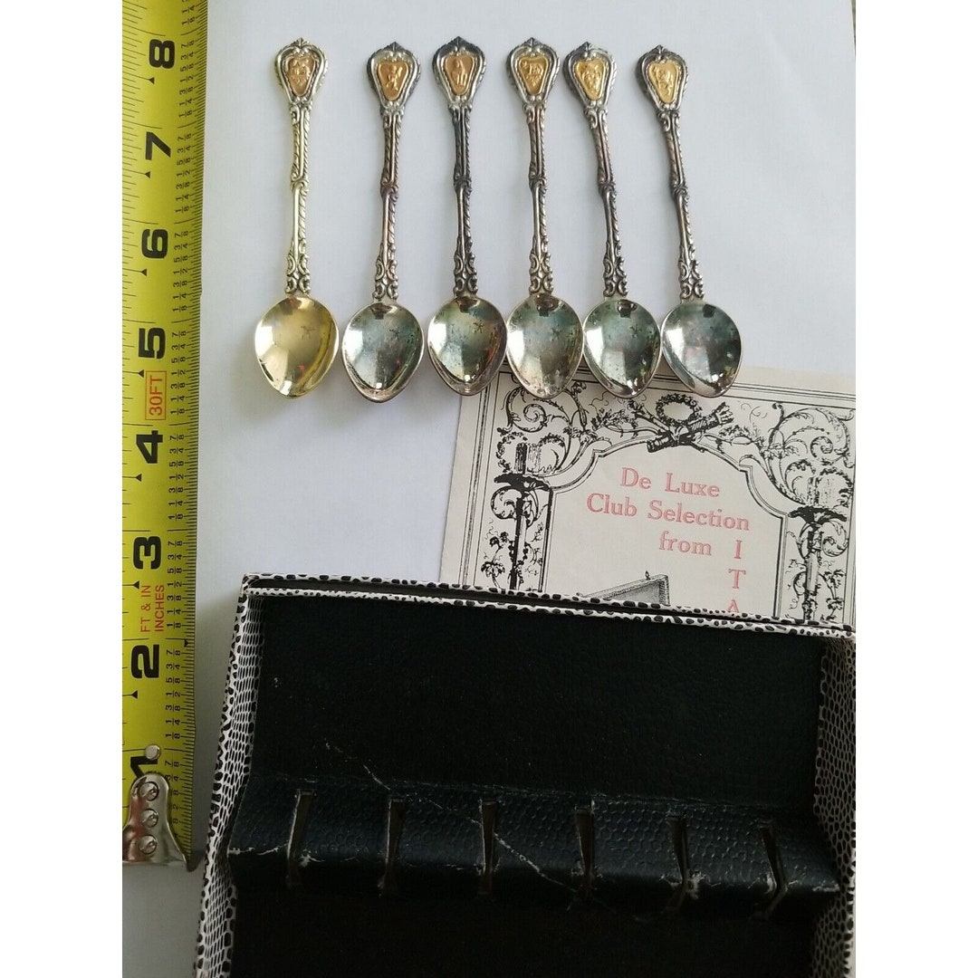 Vintage Souvenir Spoons Italy De Luxe, 1st Spoon is Polished, Set of 6 ...
