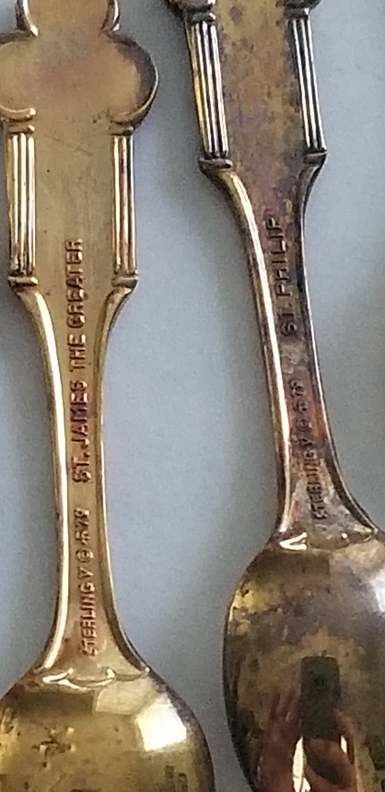 Jesus and 12 Apostles Sterling Spoons Franklin Mint Gold Plated, 66 ...