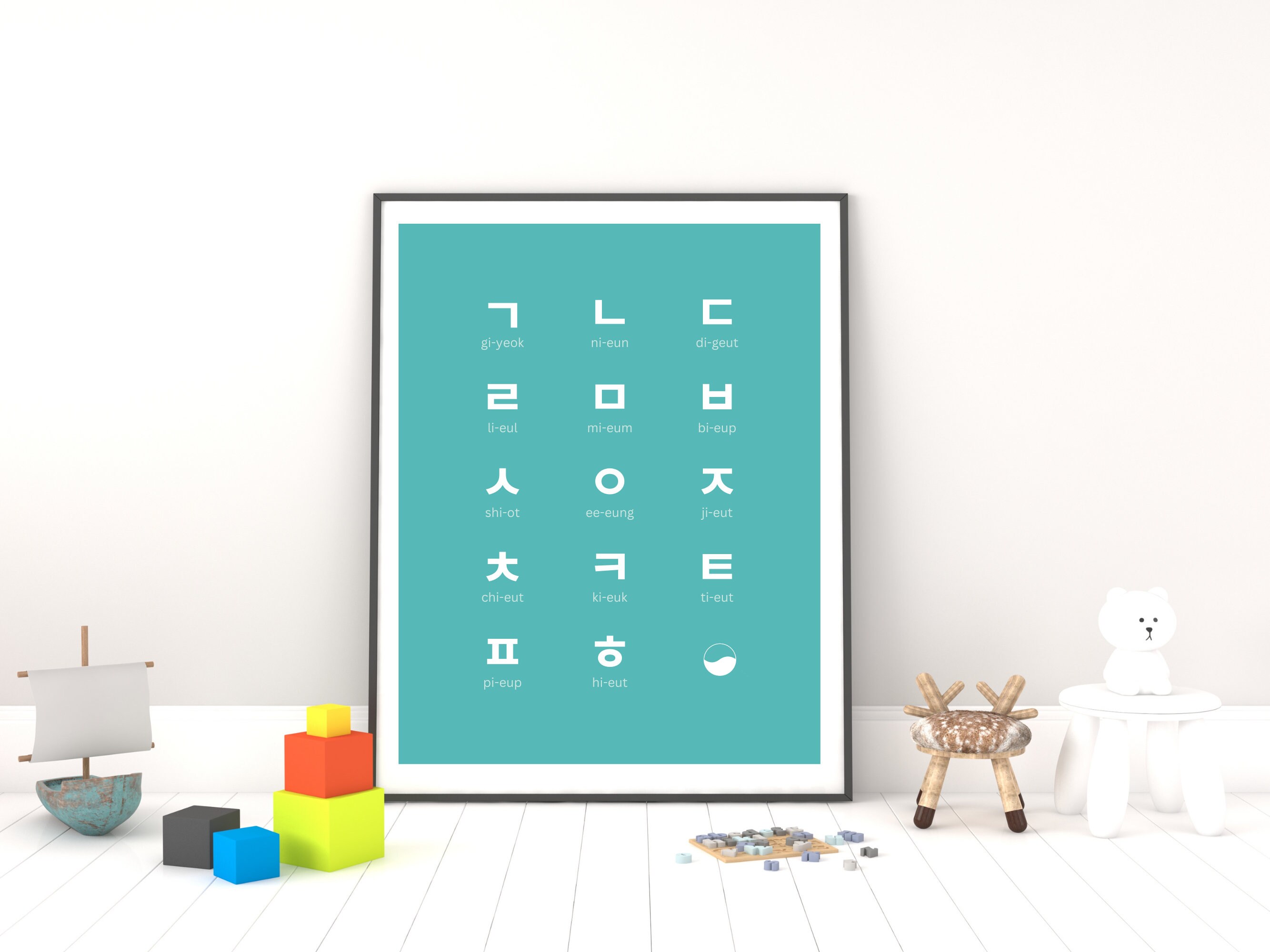 Instant Download Korean Basic Consonants Poster for Beginners | Hangul ...