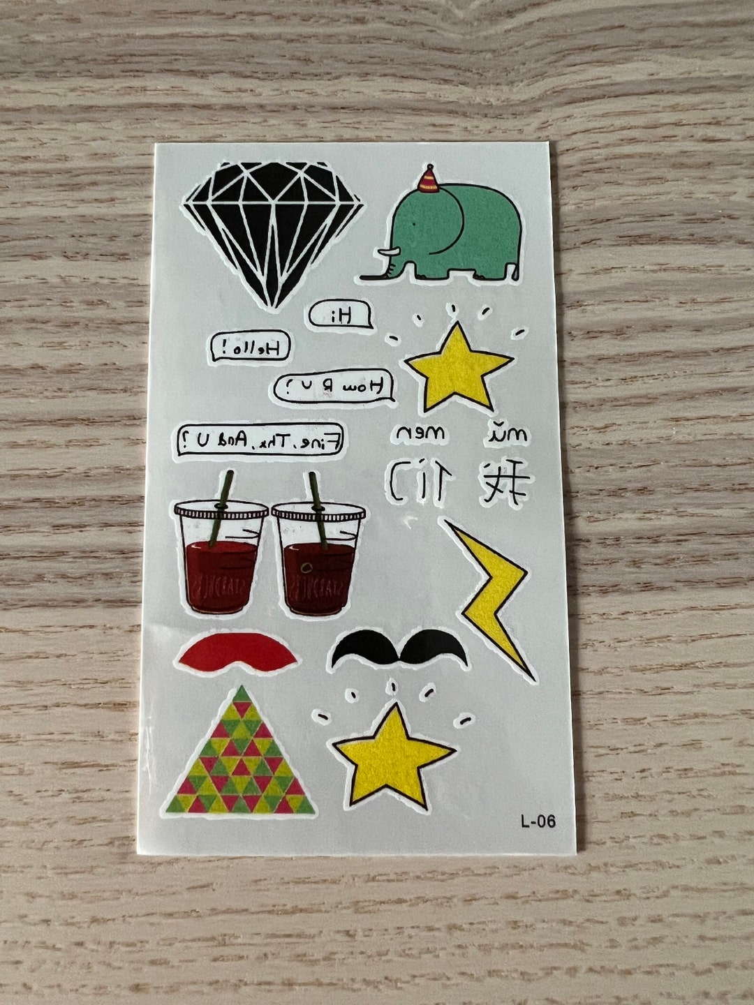 Cute Temporary Tattoo FAKE Tattoo High Quality Tattoo - Etsy