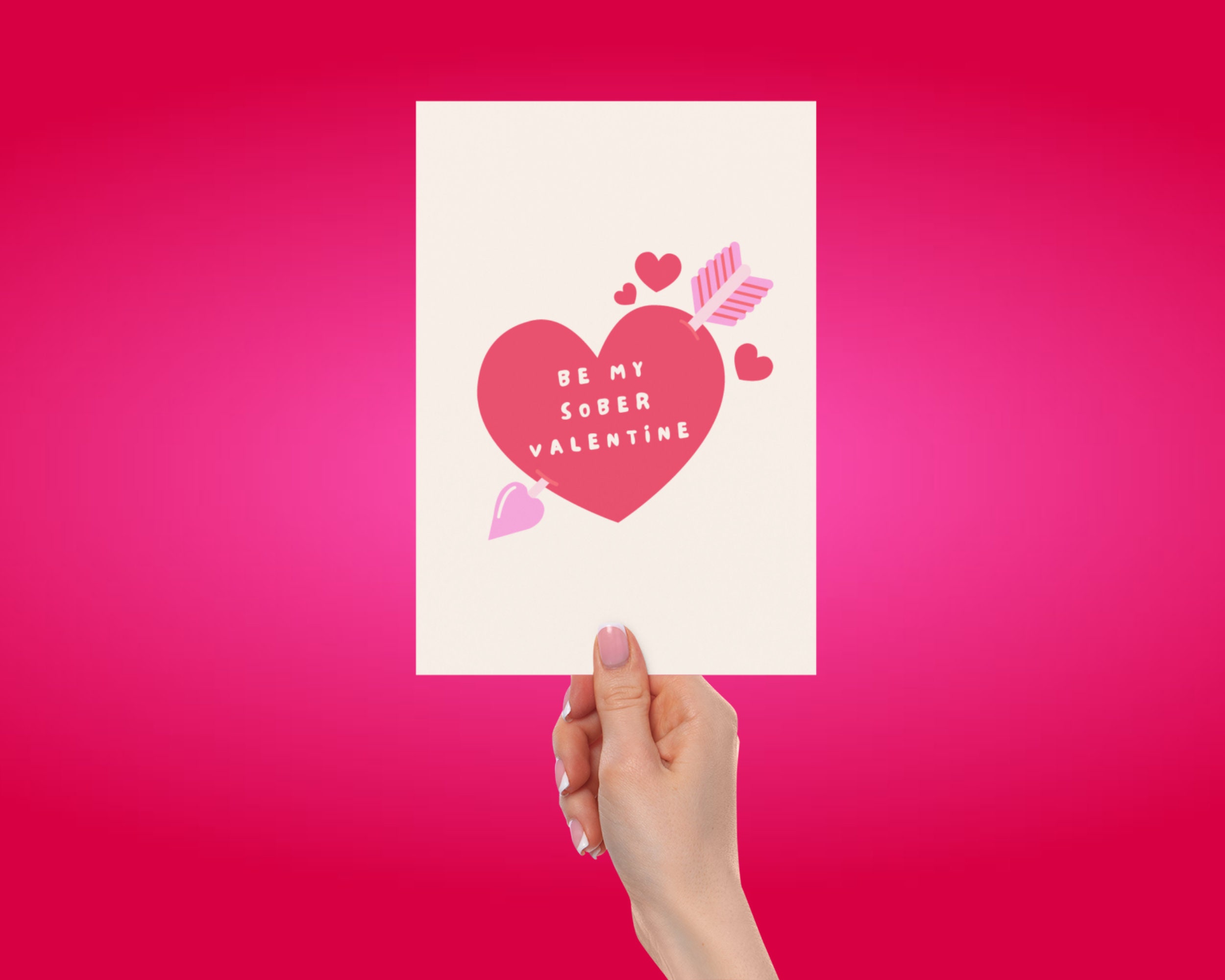 Be My Sober Valentine, Printable Addiction Recovery Card, Alcoholics ...