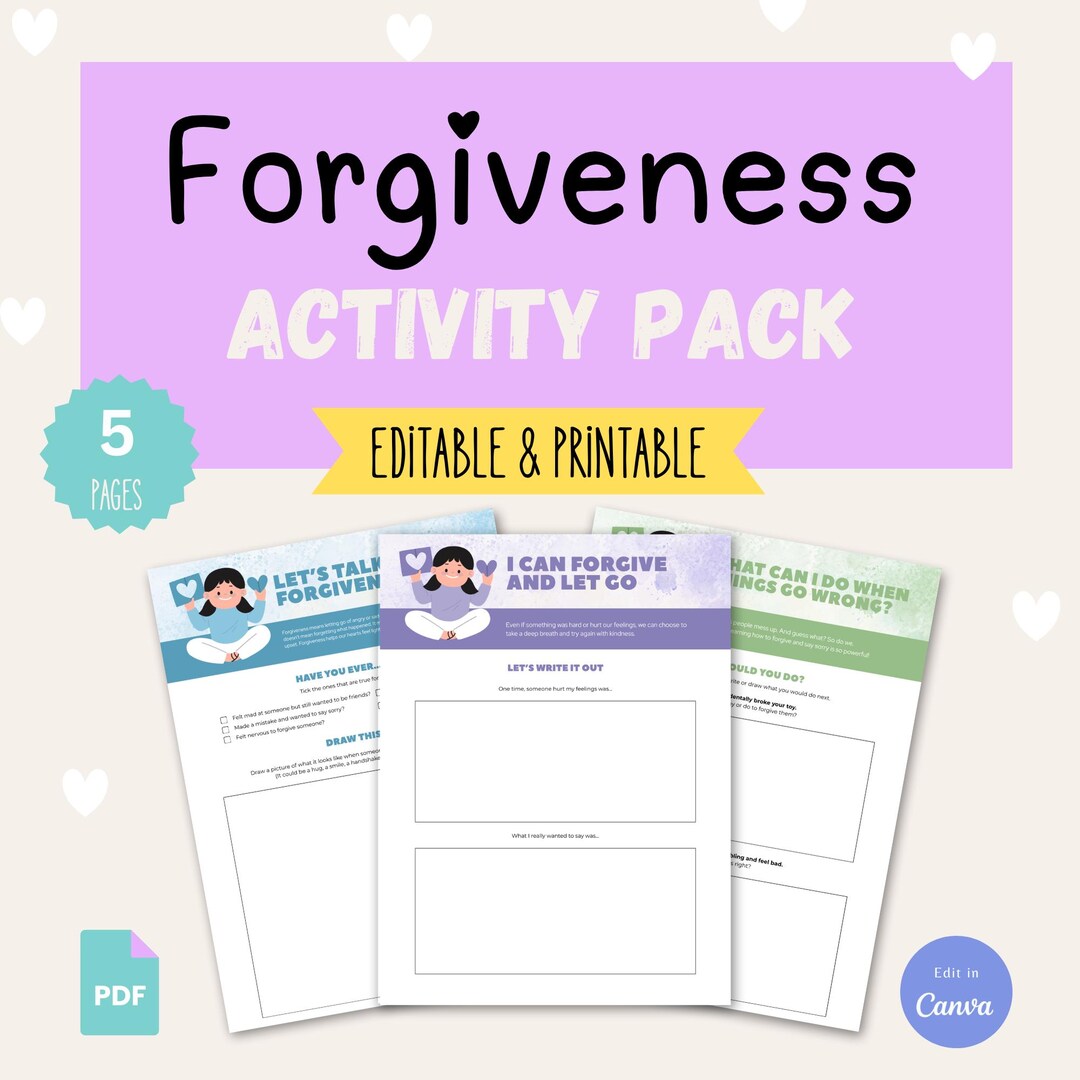 Forgiveness Activities for Kids | SEL Kindness & Empathy Worksheets ...