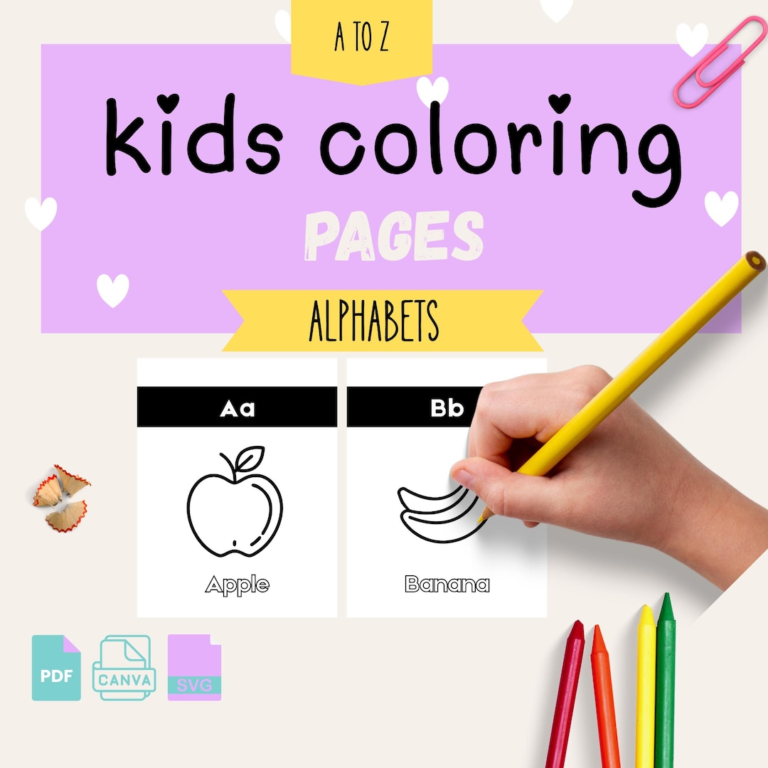 Alphabet Coloring Book for Kids | ABC A–Z Coloring Pages | Preschool ...
