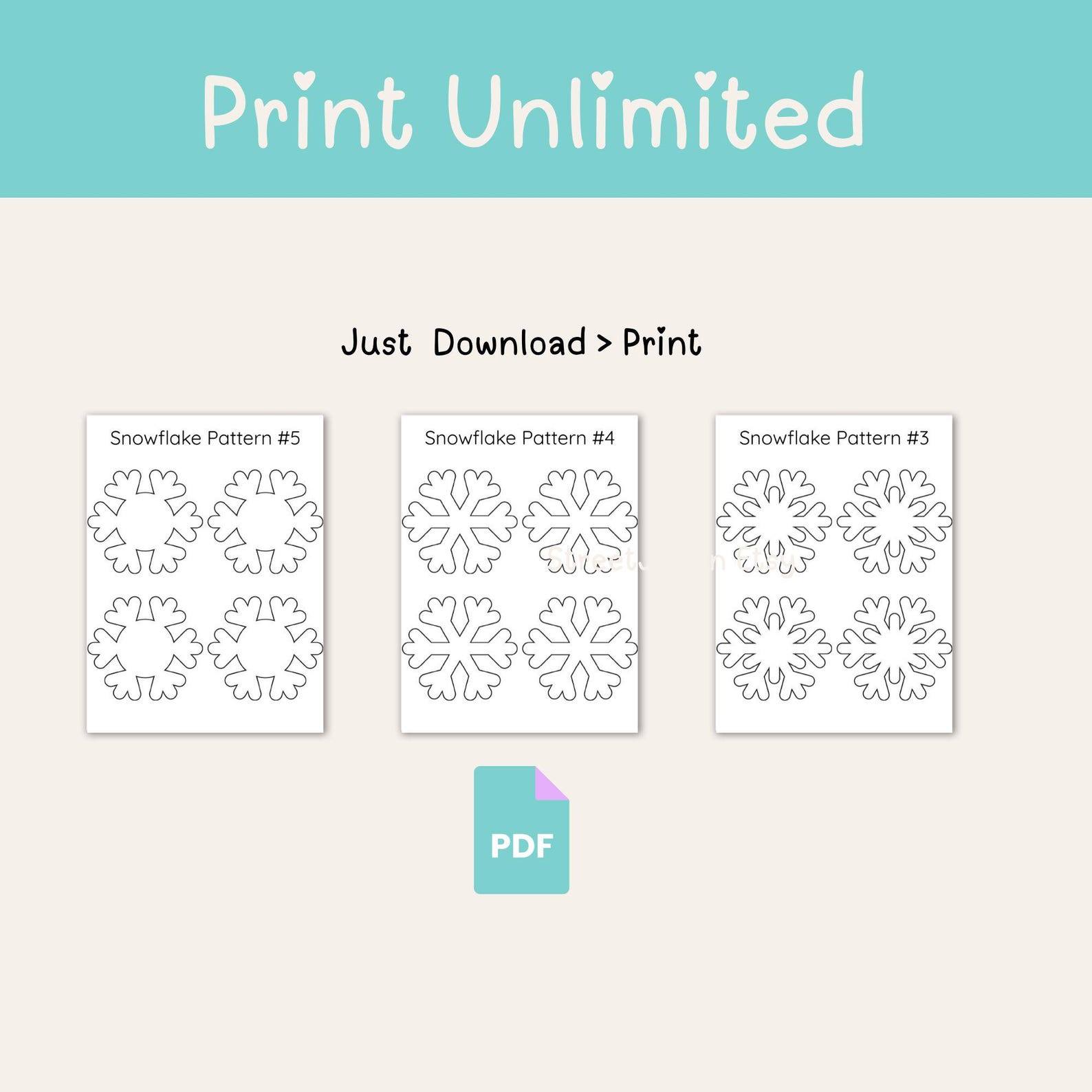 Printable Snowflake Templates for Classroom Winter Crafts PDF Snowflake ...