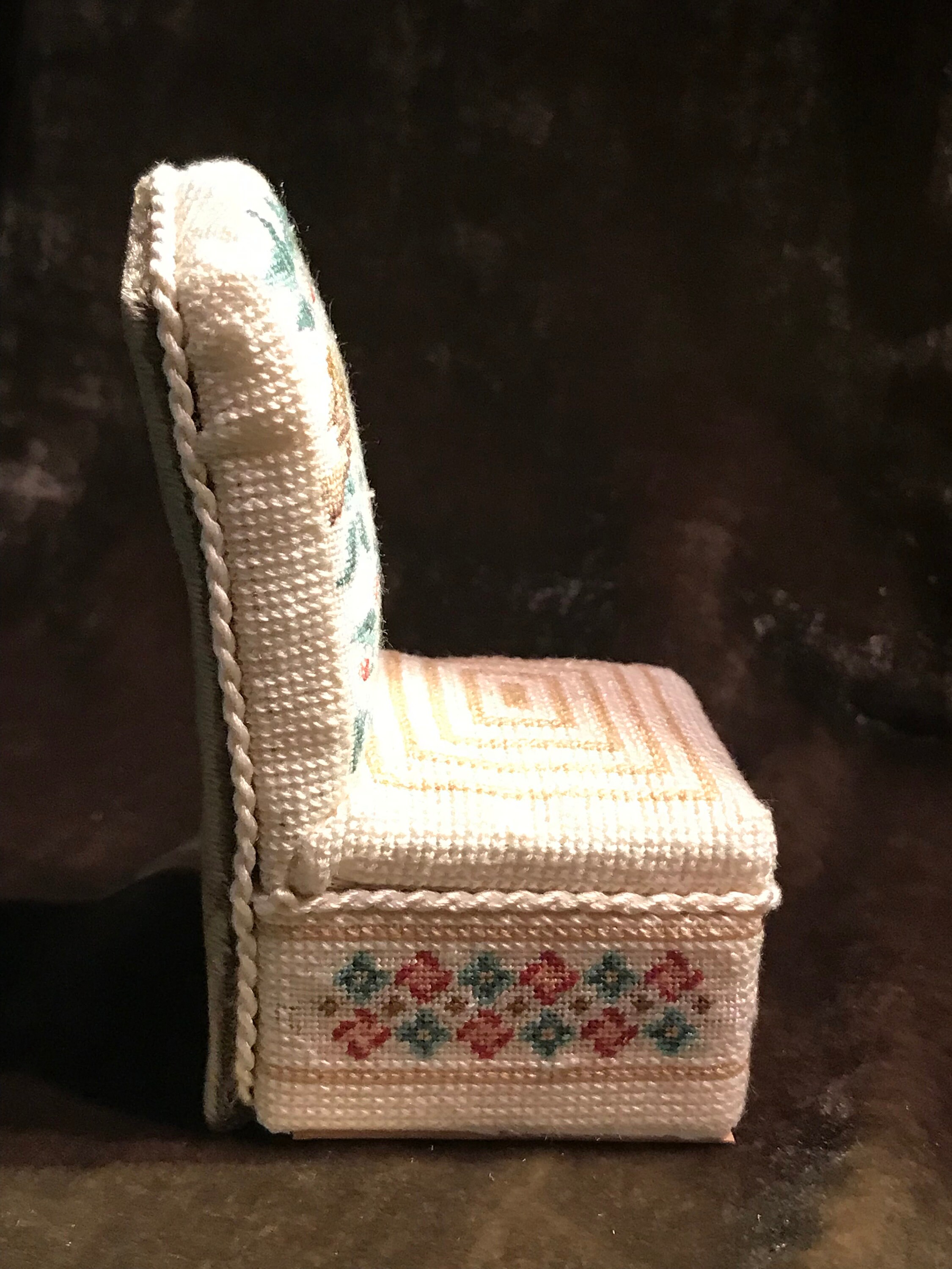 Dollhouse Miniature Needlepoint Chair - Etsy