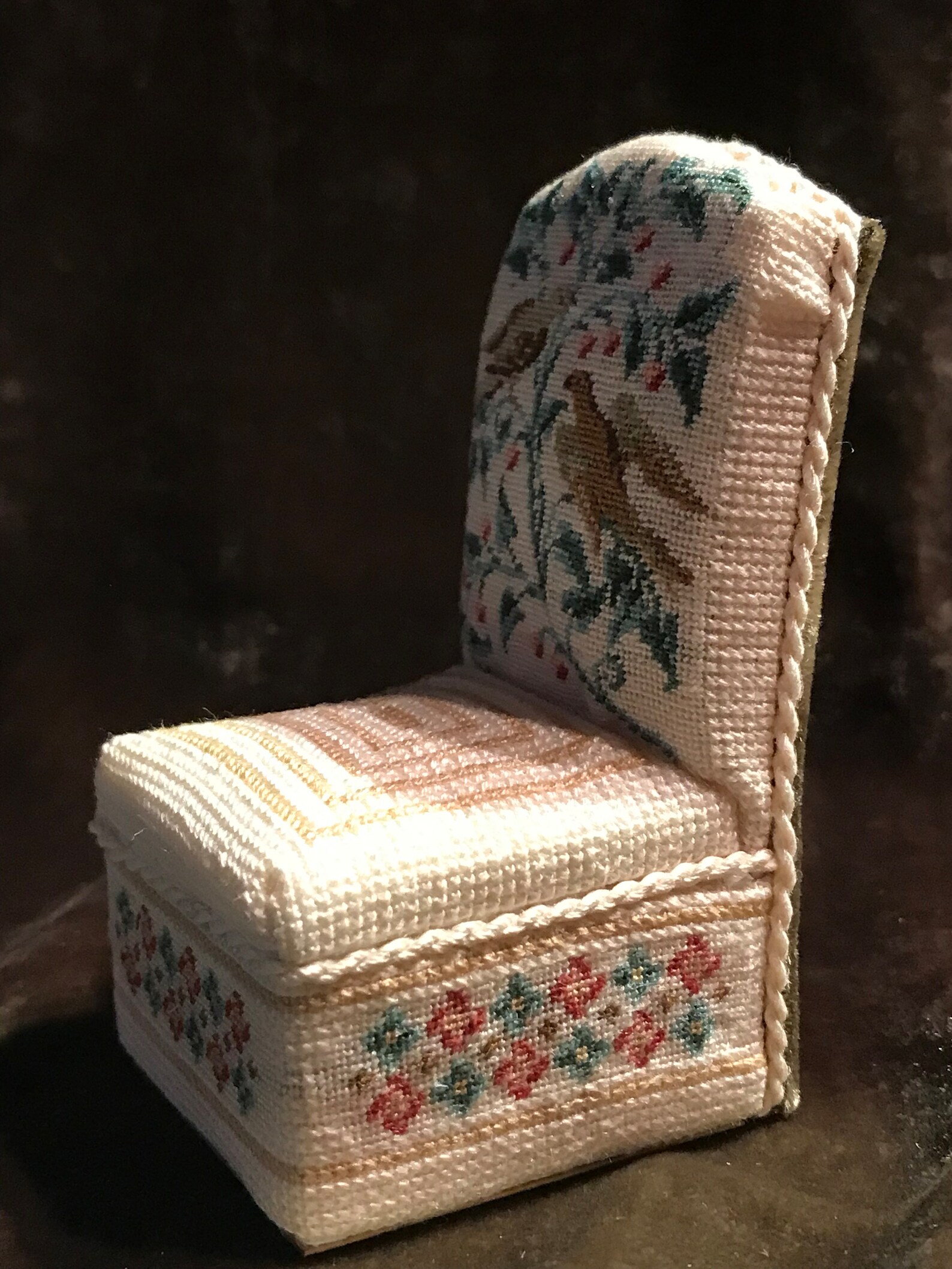 Dollhouse Miniature Needlepoint Chair - Etsy