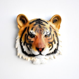 Tiger Wall Decor / Tiger Head Wall Decor / Animal Figurine - Etsy