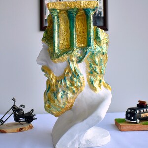 Large Zeus Statue / Greek Zeus Bust / Greek Statue/ Garden Sculptures ...