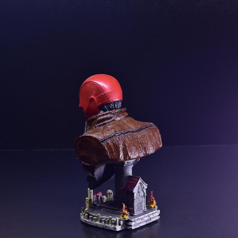 Red Hood Jason Todd Bust Statue Fan Art - Hand-painted 3D Printed Model ...