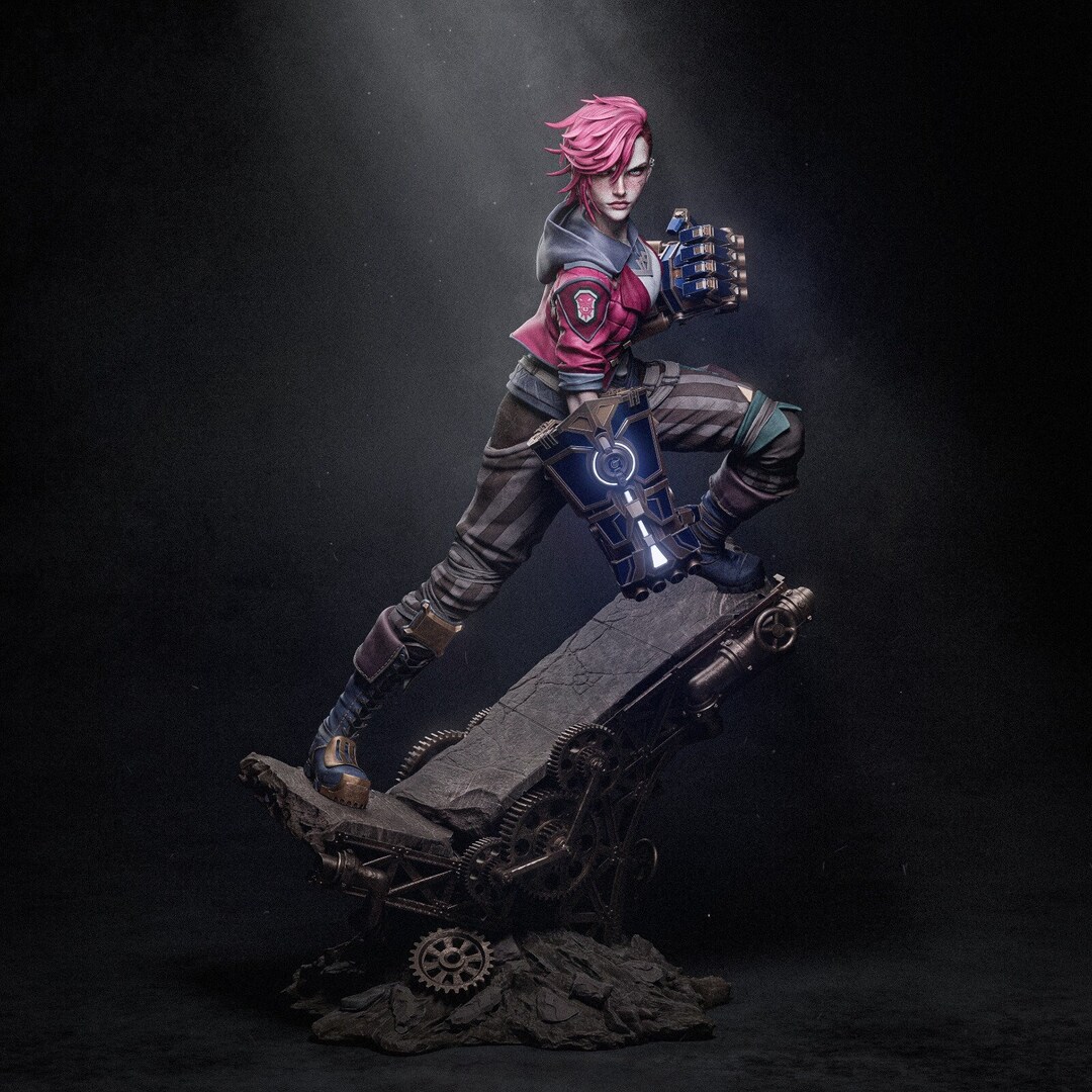 3D Printed Vi Statue | Arcane Inspired 3D Vi Model Print - Etsy UK