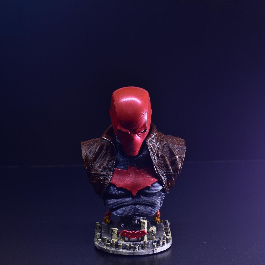 Red Hood Jason Todd Bust Statue Fan Art - Hand-painted 3D Printed Model ...
