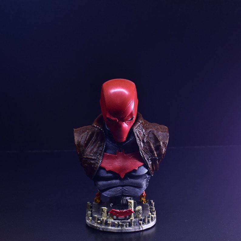 Red Hood Jason Todd Bust Statue Fan Art Hand-painted 3D Printed Model ...