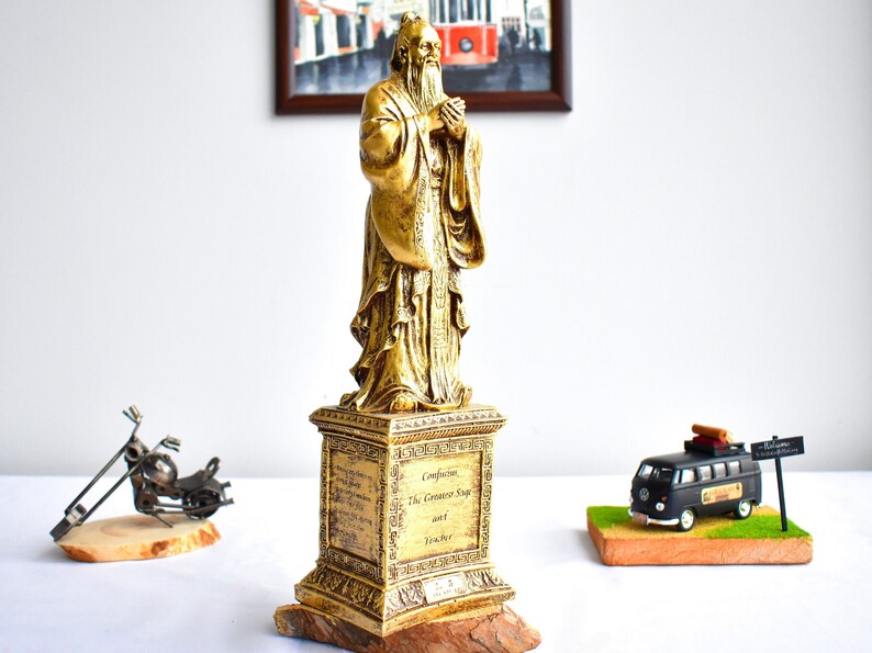 Large Confucius Statue Philosopher Sculpture / Philosopher Statue - Etsy