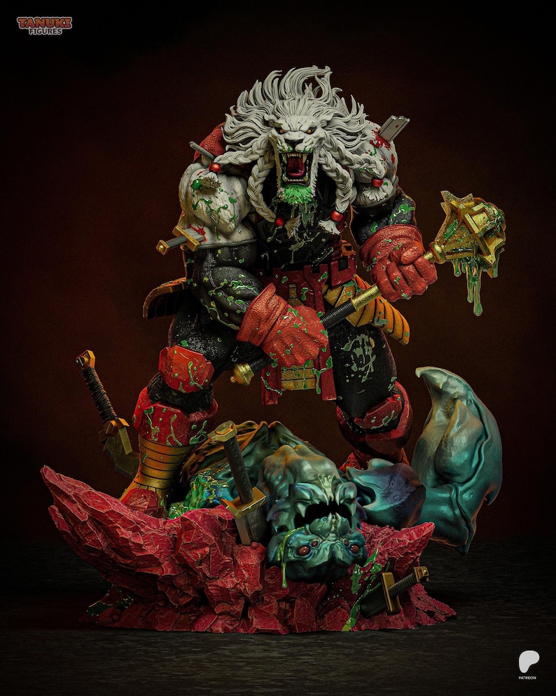 Battle Beast Statue / 3D Resin Figure / Hand Painted Fan Made ...